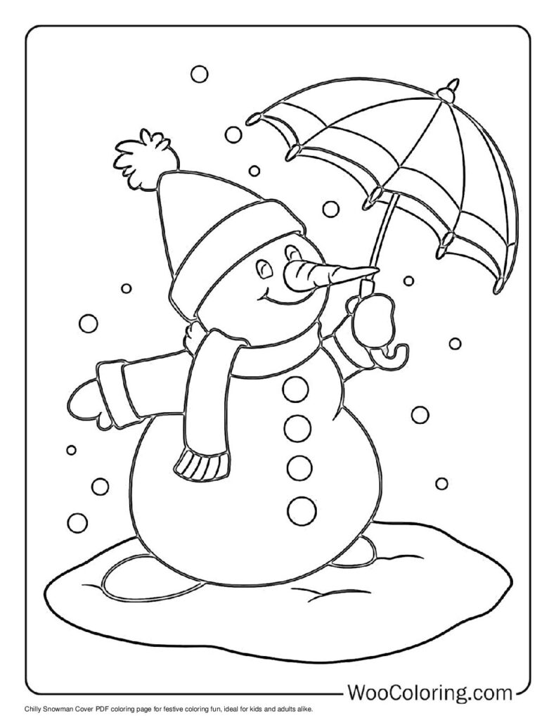 100+ Snowman coloring pages (Free PDF To Print) | Woo Coloring