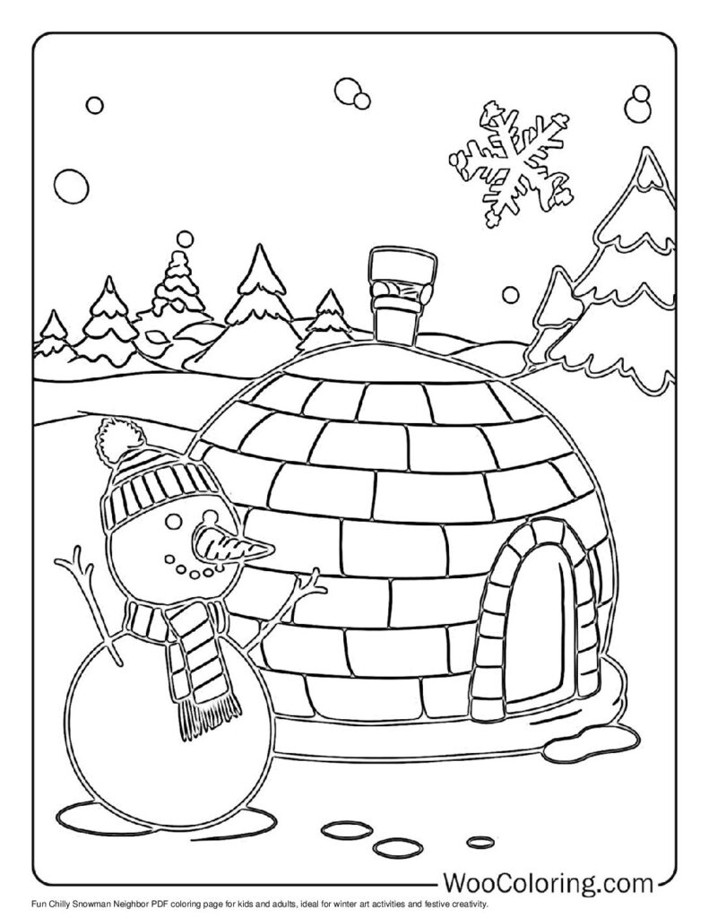 100+ Snowman coloring pages (Free PDF To Print) | Woo Coloring