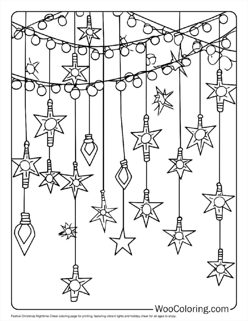 100+ Christmas Lights coloring pages (Free PDF To Print) | Woo Coloring