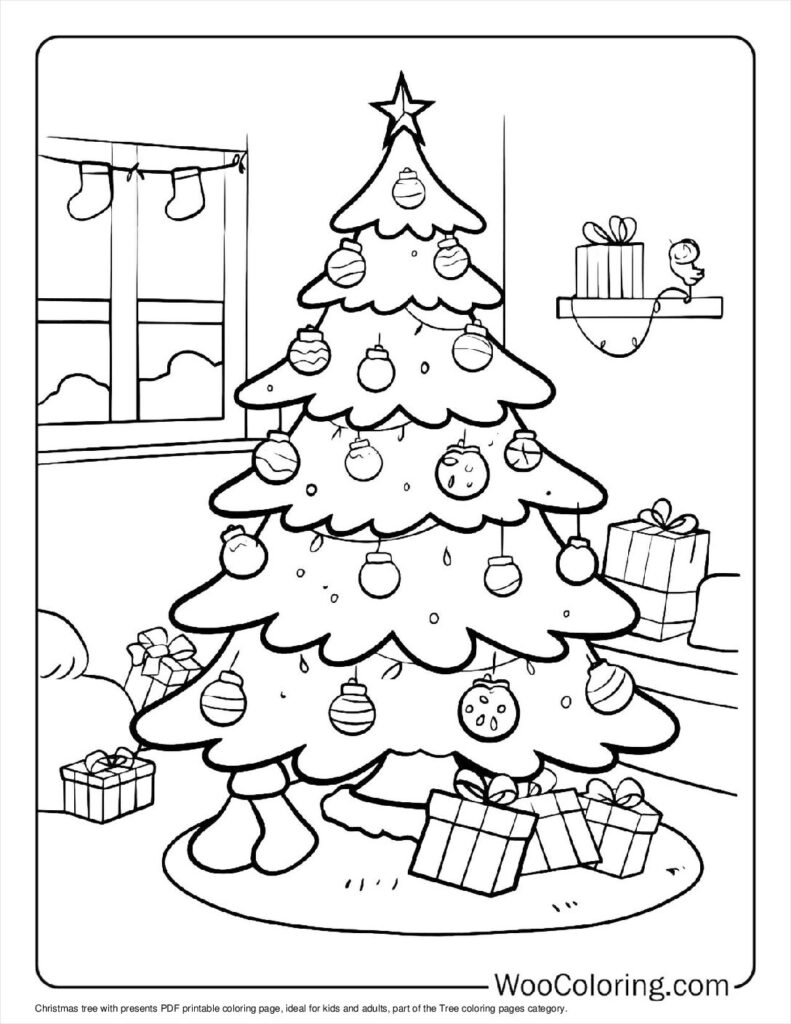 100+ Tree coloring pages (Free PDF To Print) | Woo Coloring