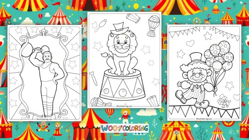 100+ Circus & Carnival coloring pages (Free PDF To Print) | Woo Coloring