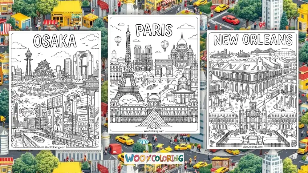 34 City Coloring Pages (Free PDF To Print) | Woo Coloring