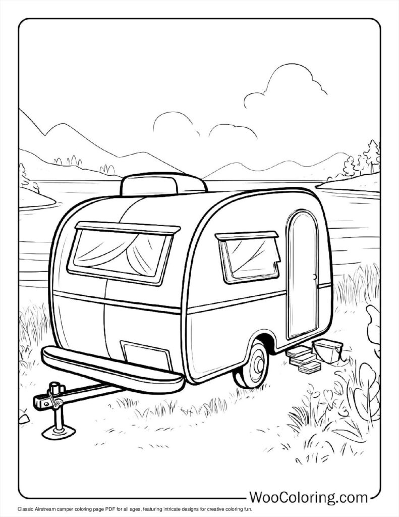 100+ Camper & RV coloring pages (Free PDF To Print) | Woo Coloring