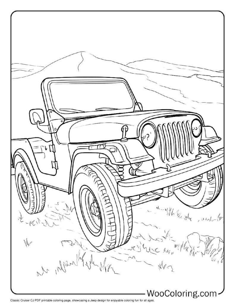100+ Jeep coloring pages (Free PDF To Print) | Woo Coloring