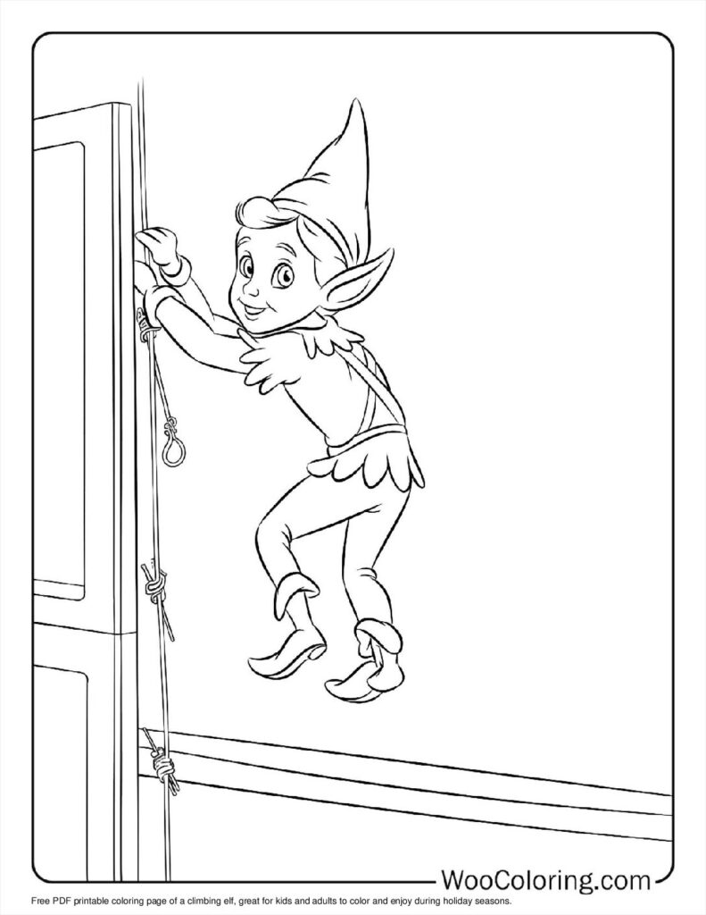 100+ Elf On The Shelf coloring pages (Free PDF To Print) | Woo Coloring