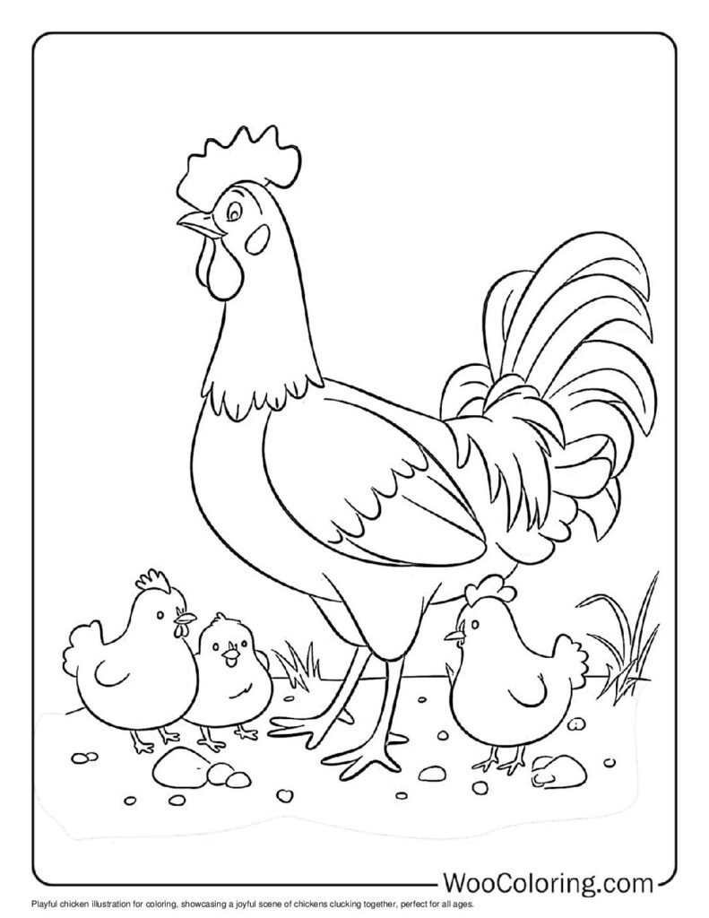 100+ Chicken coloring pages (Free PDF To Print) | Woo Coloring