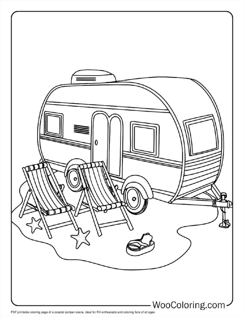 100+ Camper & RV coloring pages (Free PDF To Print) | Woo Coloring