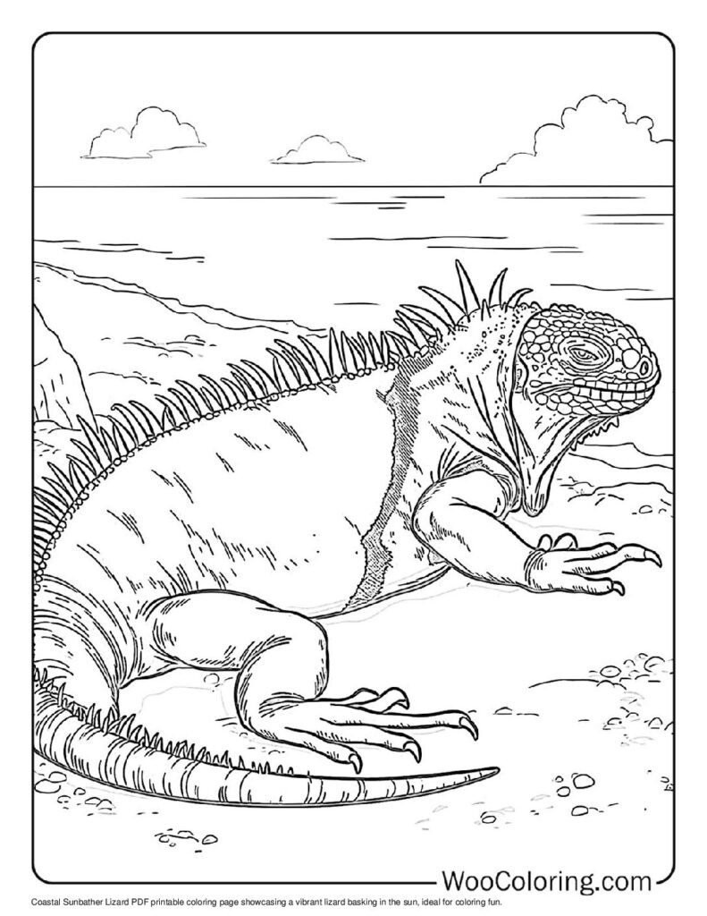 100+ Lizard coloring pages (Free PDF To Print) | Woo Coloring