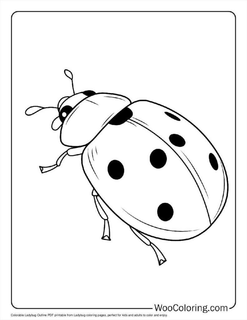 100+ Ladybug coloring pages (Free PDF To Print) | Woo Coloring