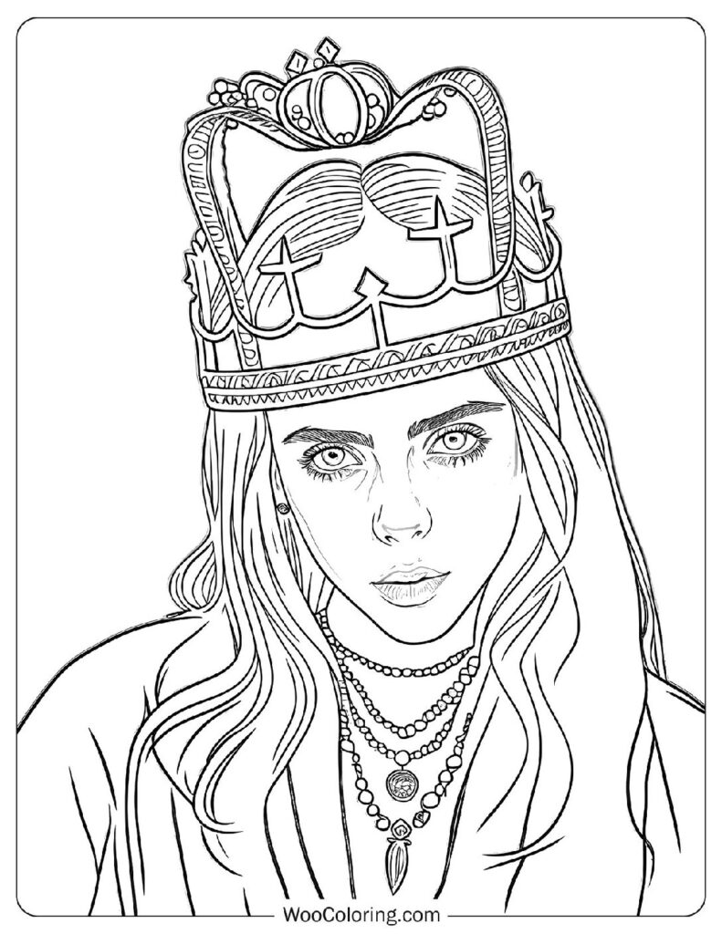 22 Billie Eilish Coloring Pages (Free PDF To Print) | Woo Coloring