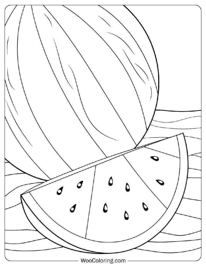 22 Watermelon Coloring Pages (Free PDF To Print) | Woo Coloring