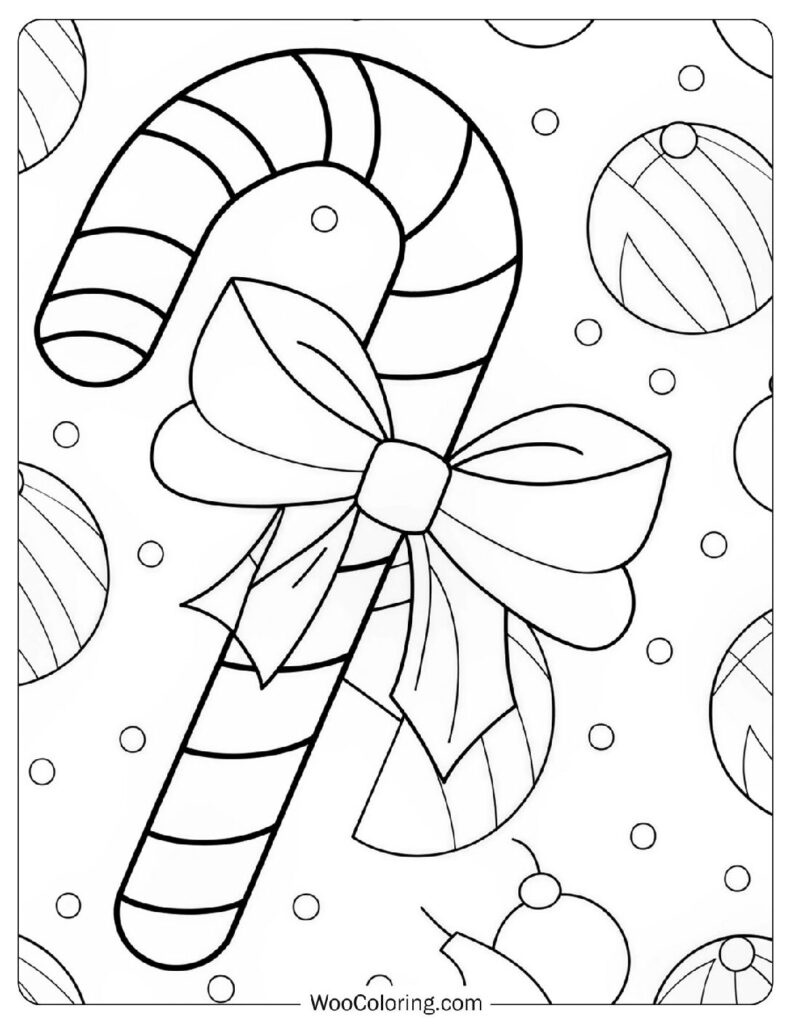 24 Candy Cane Coloring Pages (Free PDF To Print) | Woo Coloring