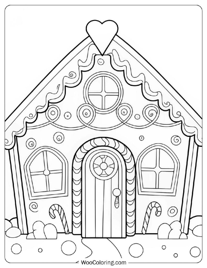 28 Gingerbread House Coloring Pages (Free PDF To Print) | Woo Coloring