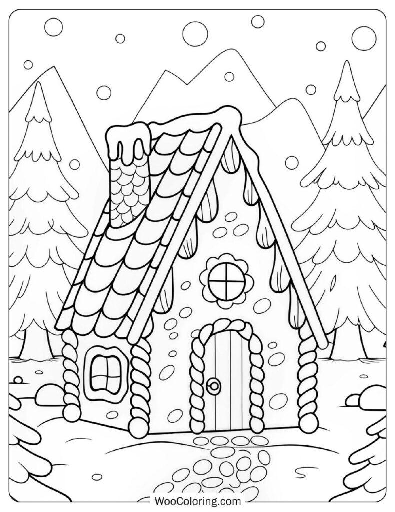 28 Gingerbread House Coloring Pages (Free PDF To Print) | Woo Coloring