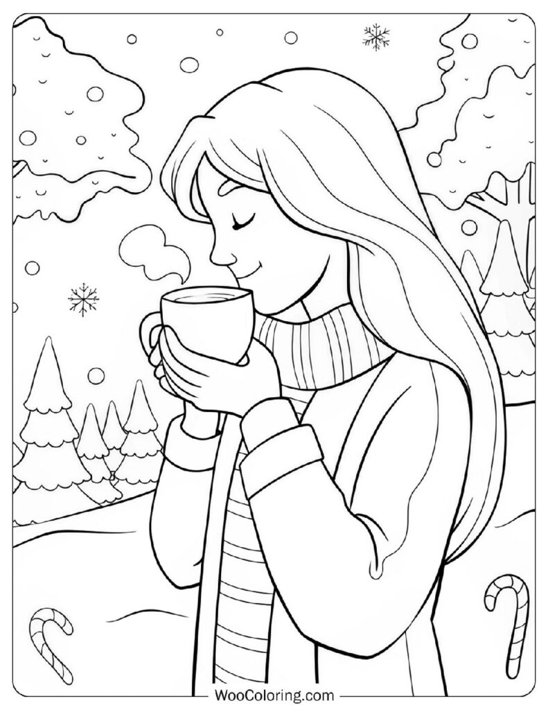 30 Hot Chocolate Coloring Pages (Free PDF To Print) | Woo Coloring