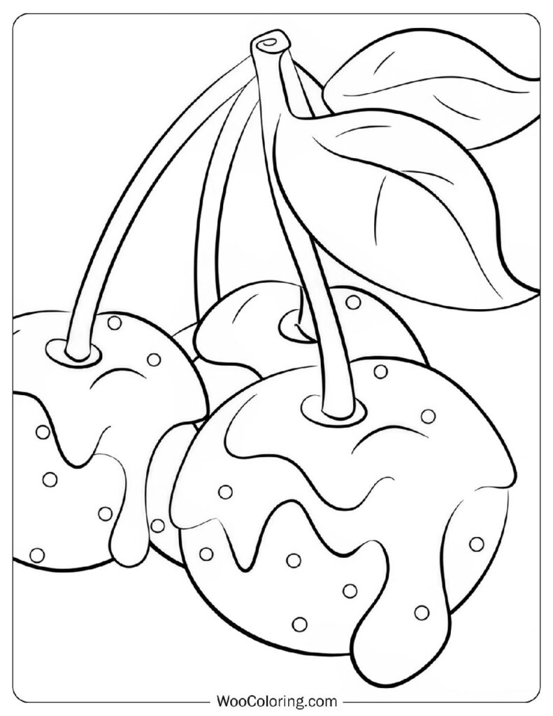 24 Cherry Coloring Pages (Free PDF To Print) | Woo Coloring