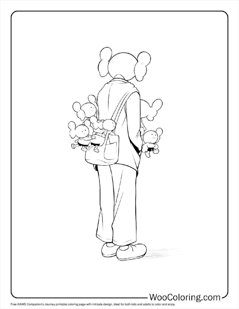 100+ KAWS coloring pages (Free PDF To Print) | Woo Coloring