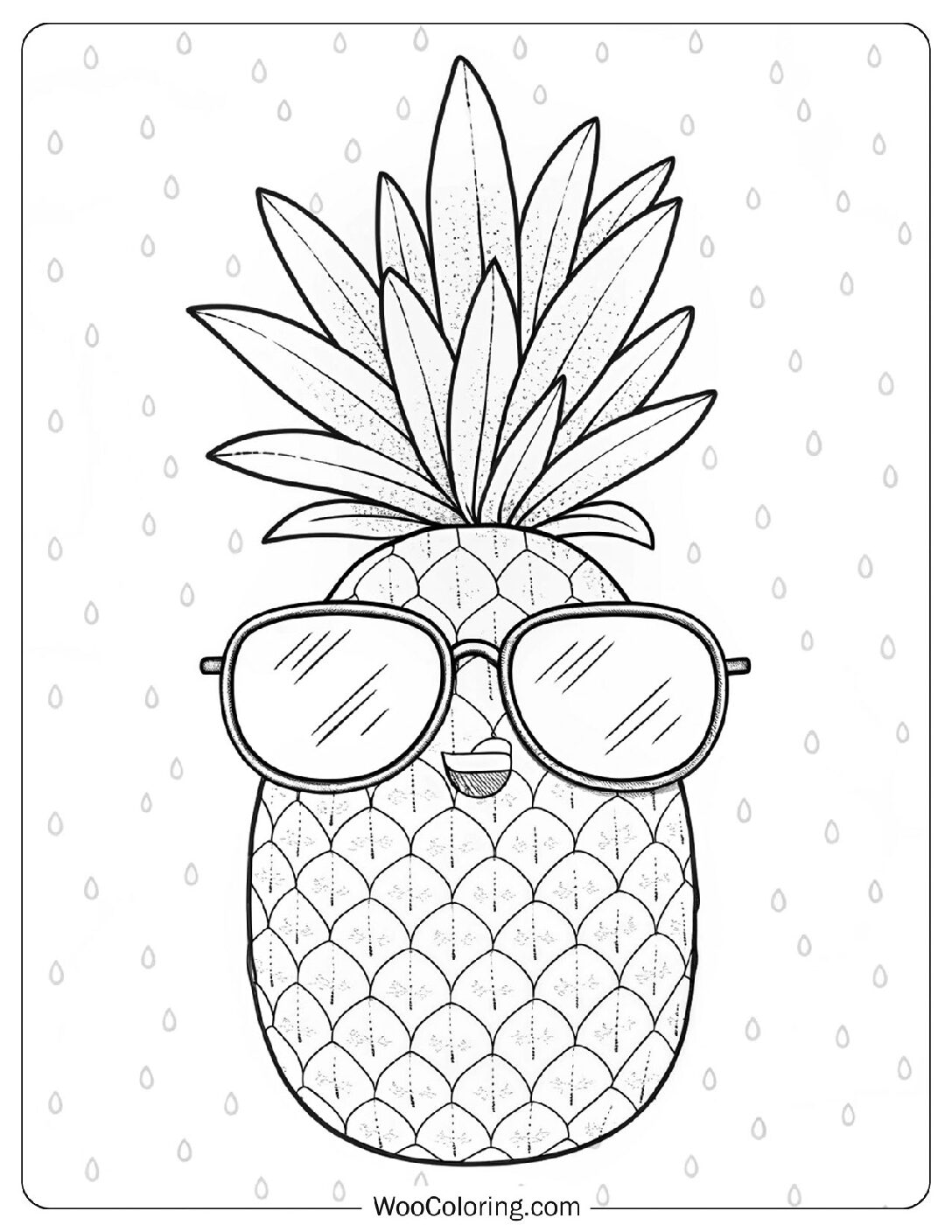 24 Pineapple Coloring Pages (Free PDF To Print) | Woo Coloring