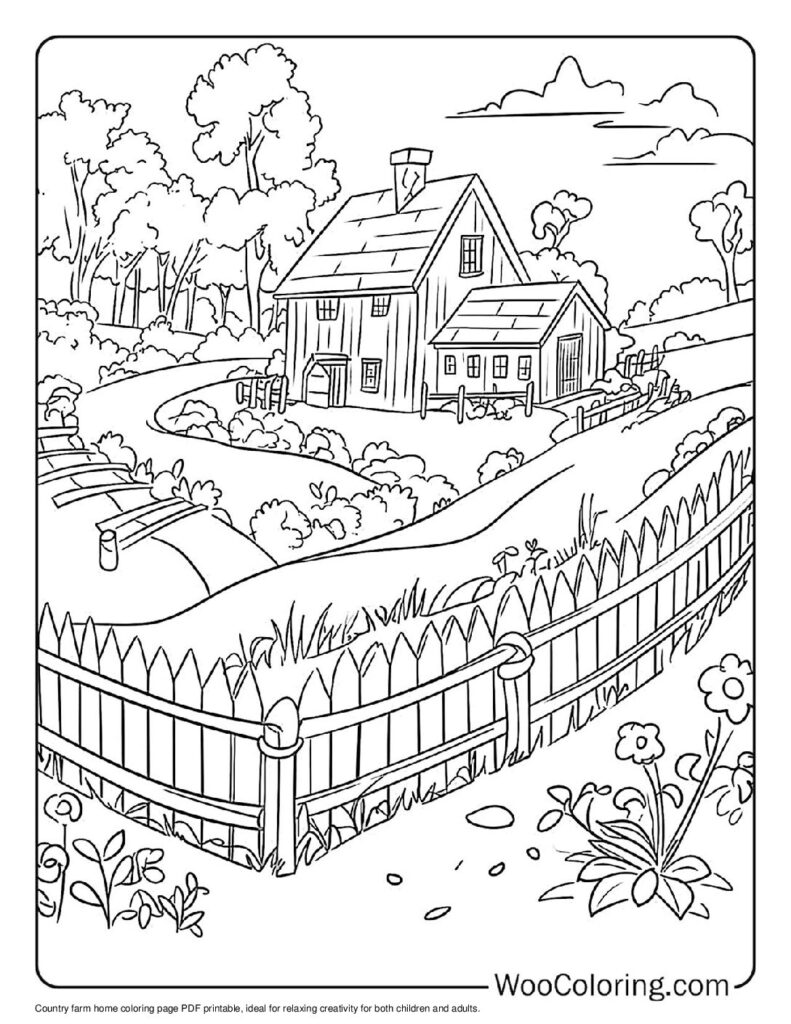100+ Farm coloring pages (Free PDF To Print) | Woo Coloring