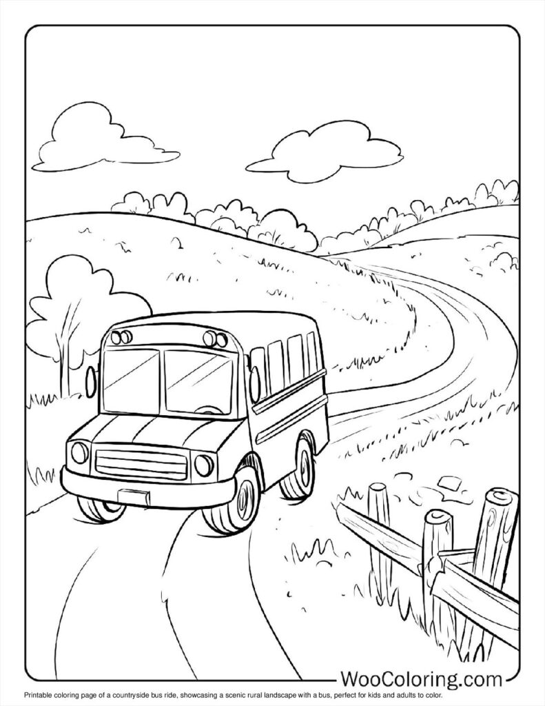 100+ School Bus coloring pages (Free PDF To Print) | Woo Coloring