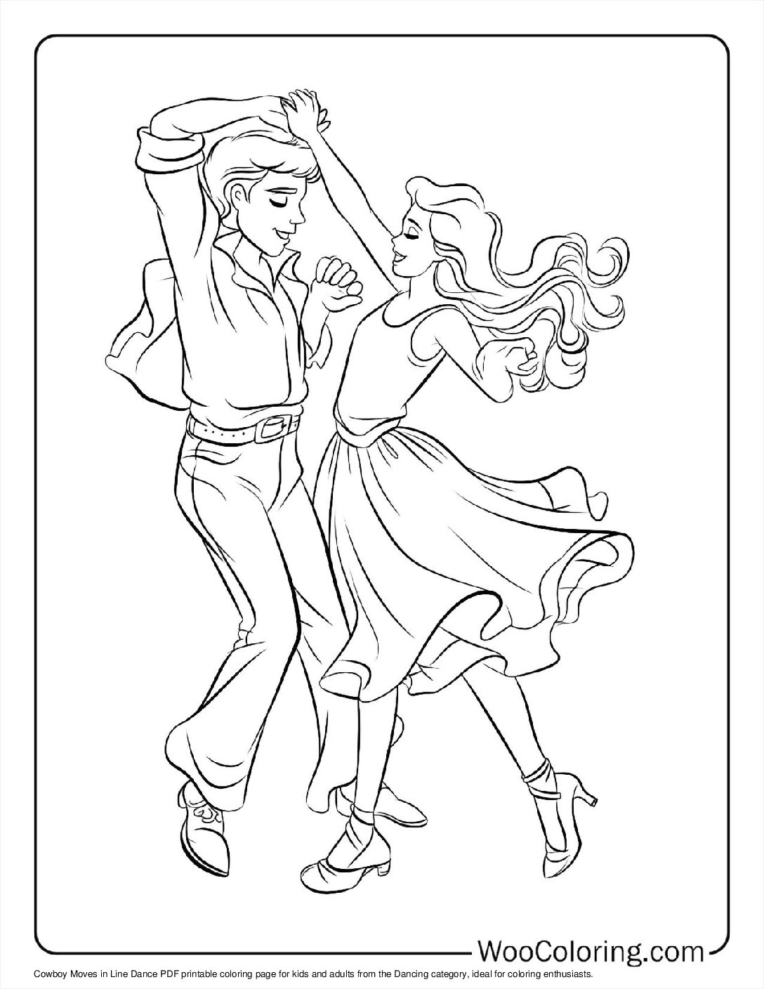 100+ Dancing coloring pages (Free PDF To Print) | Woo Coloring
