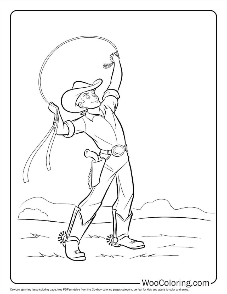 100+ Cowboy coloring pages (Free PDF To Print) | Woo Coloring