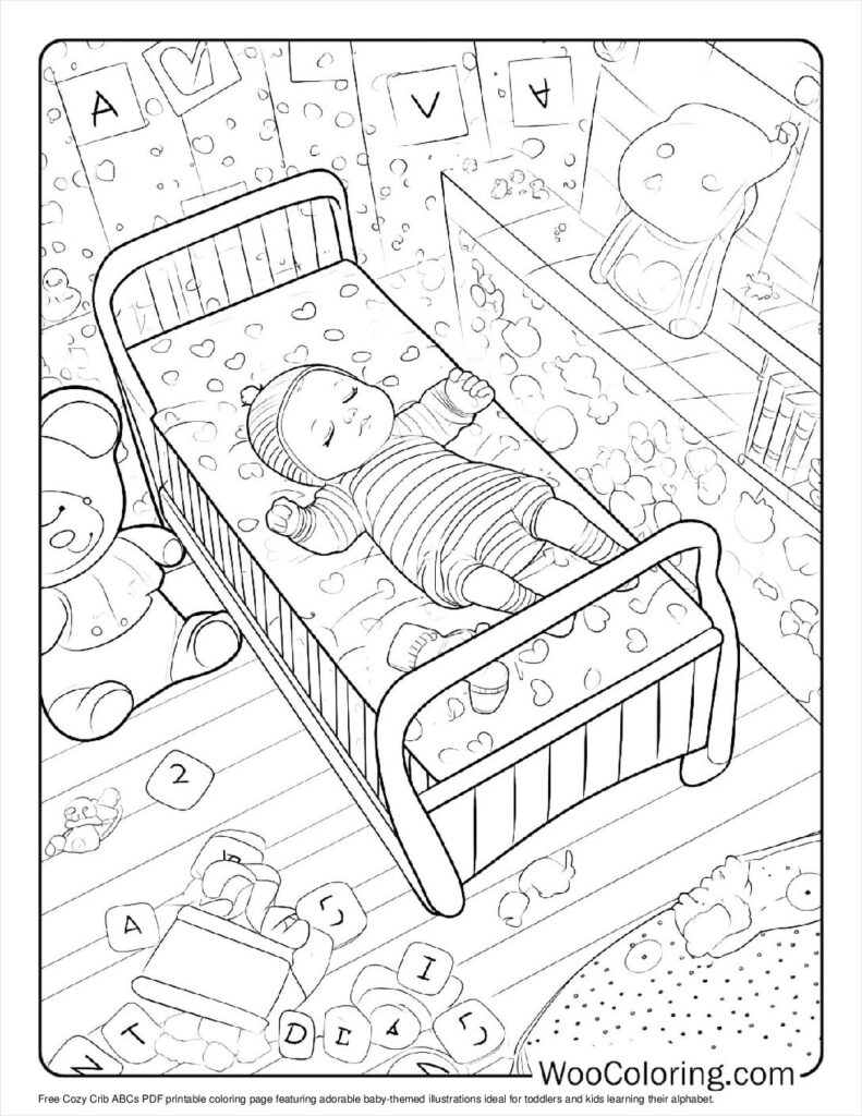 100+ Baby coloring pages (Free PDF To Print) | Woo Coloring