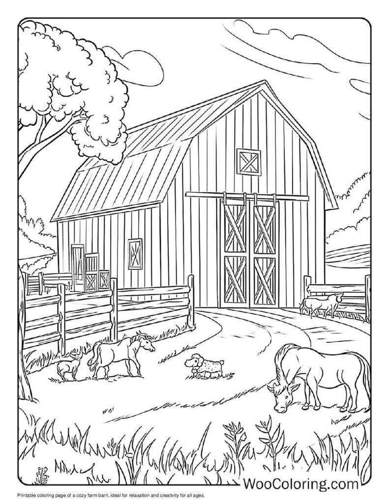 100+ Farm coloring pages (Free PDF To Print) | Woo Coloring