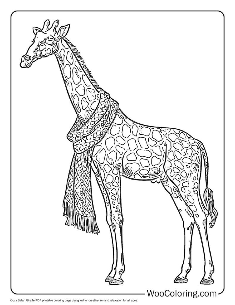 100+ Giraffe coloring pages (Free PDF To Print) | Woo Coloring