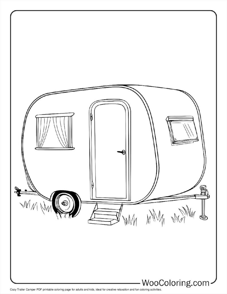 100+ Camper & RV coloring pages (Free PDF To Print) | Woo Coloring
