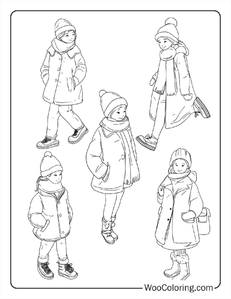 100+ Winter coloring pages (Free PDF To Print) | Woo Coloring