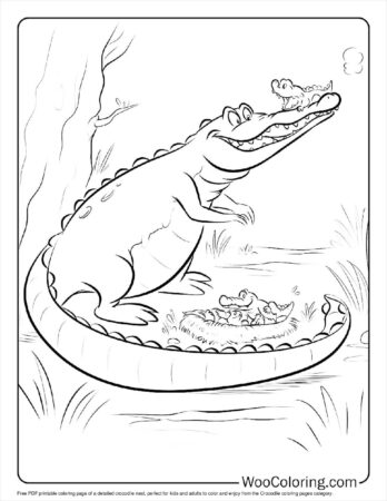 100+ Crocodile coloring pages (Free PDF To Print) | Woo Coloring