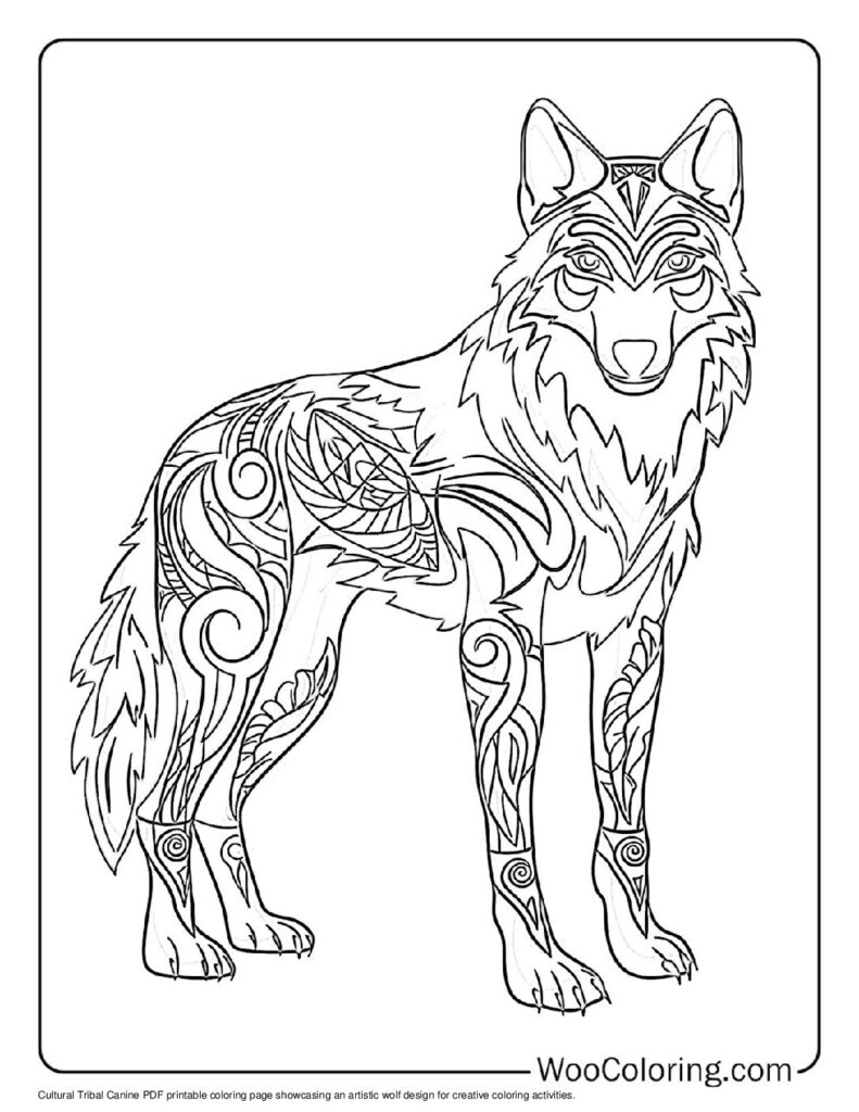 100+ Wolf coloring pages (Free PDF To Print) | Woo Coloring