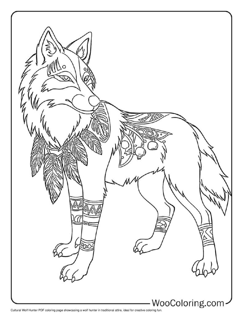 100+ Wolf coloring pages (Free PDF To Print) | Woo Coloring