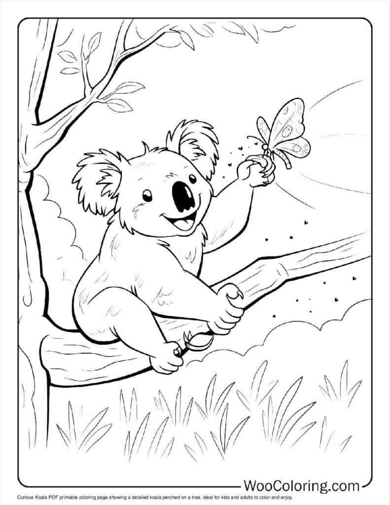 100+ Koala coloring pages (Free PDF To Print) | Woo Coloring