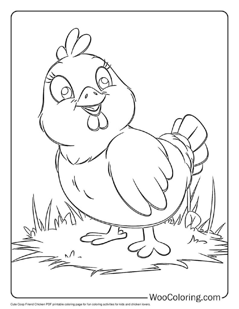 100+ Chicken coloring pages (Free PDF To Print) | Woo Coloring