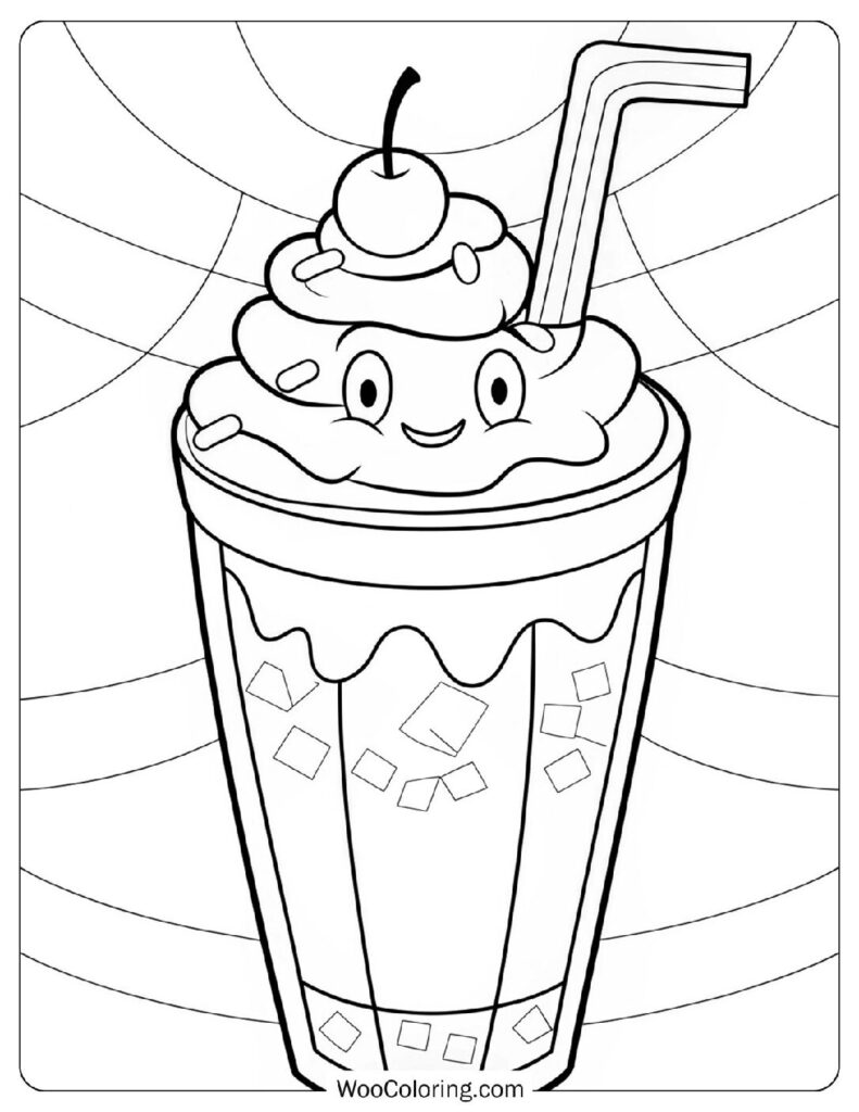 24 Milkshake Coloring Pages (Free PDF To Print) | Woo Coloring