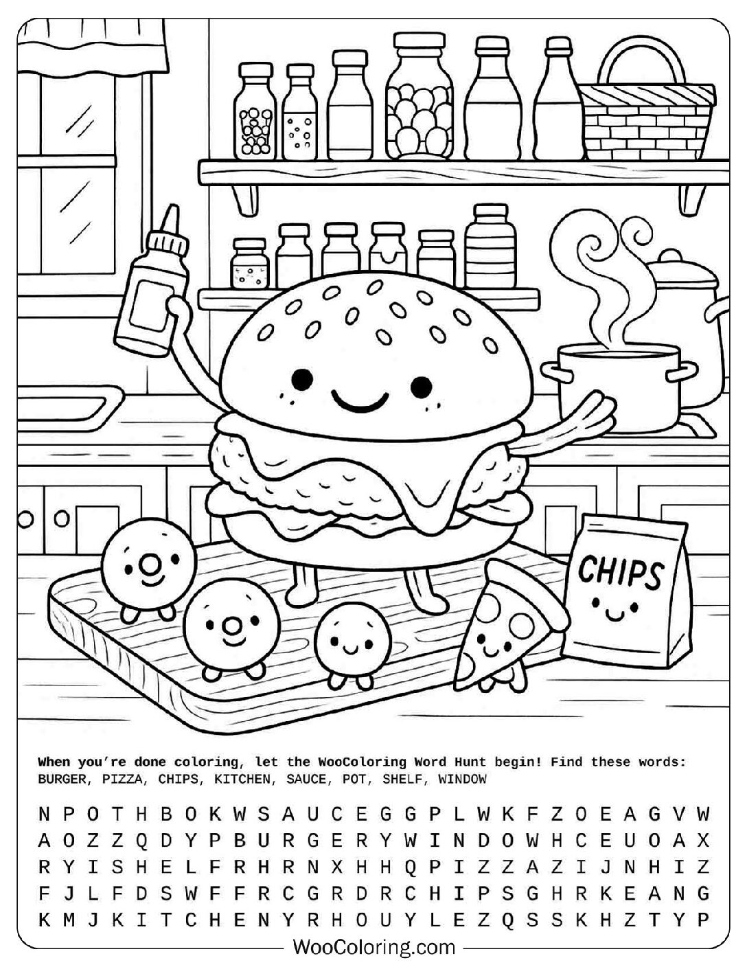 36 Cute Food Coloring Pages (Free PDF To Print) | Woo Coloring