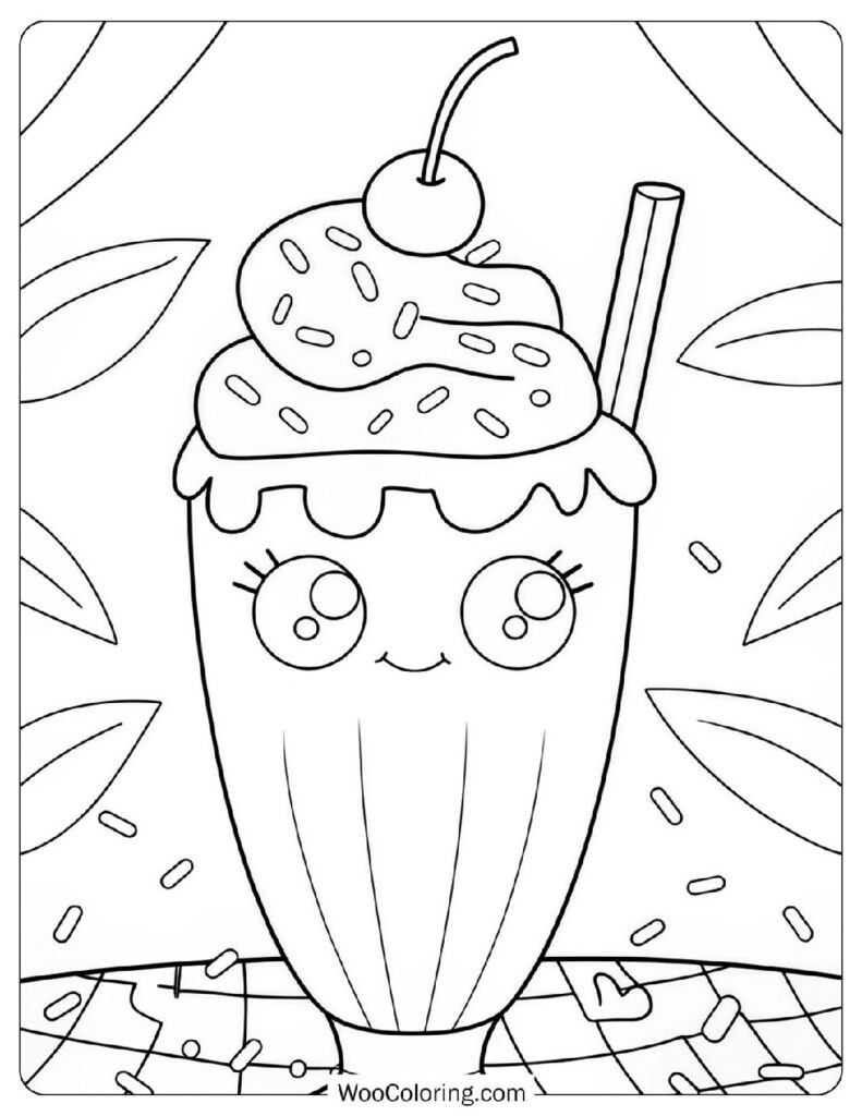 24 Milkshake Coloring Pages (Free PDF To Print) | Woo Coloring