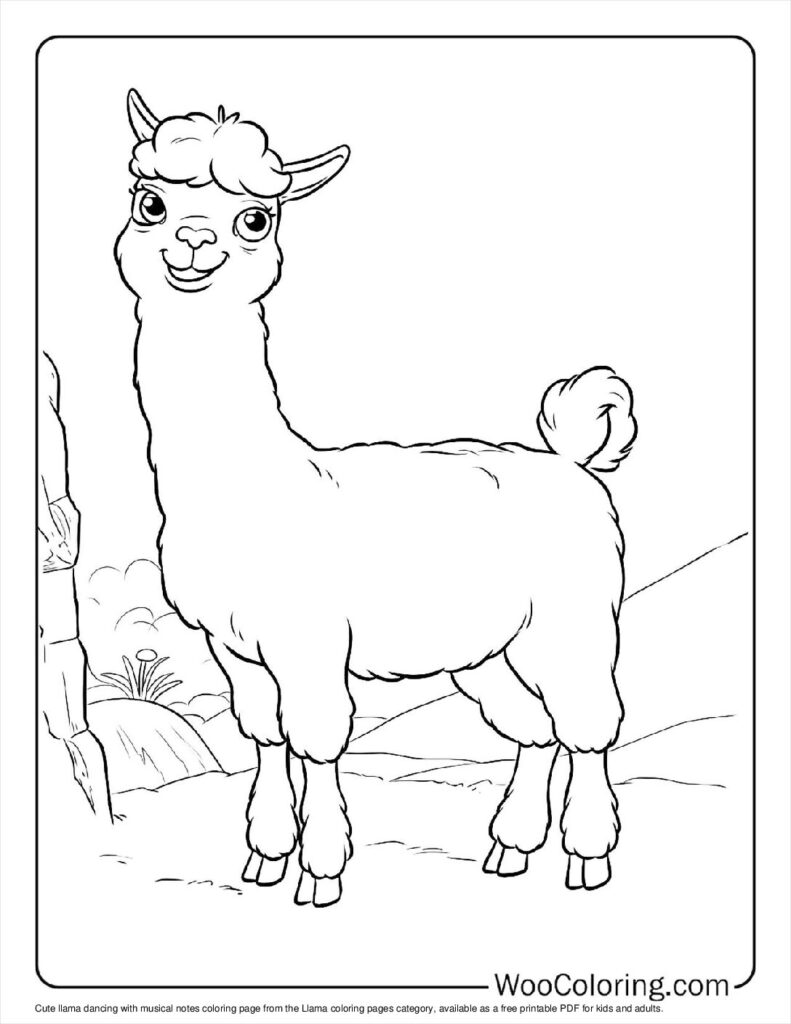 100+ Llama coloring pages (Free PDF To Print) | Woo Coloring