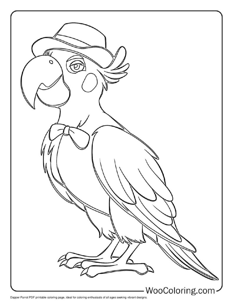 100+ Parrot coloring pages (Free PDF To Print) | Woo Coloring