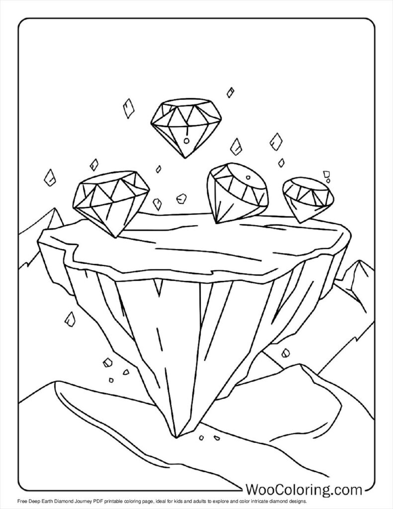 100+ Diamond coloring pages (Free PDF To Print) | Woo Coloring