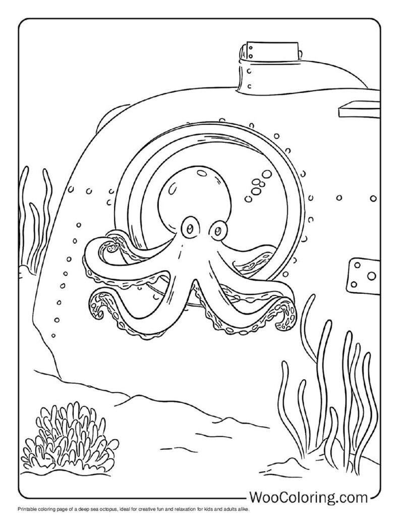100+ Octopus coloring pages (Free PDF To Print) | Woo Coloring