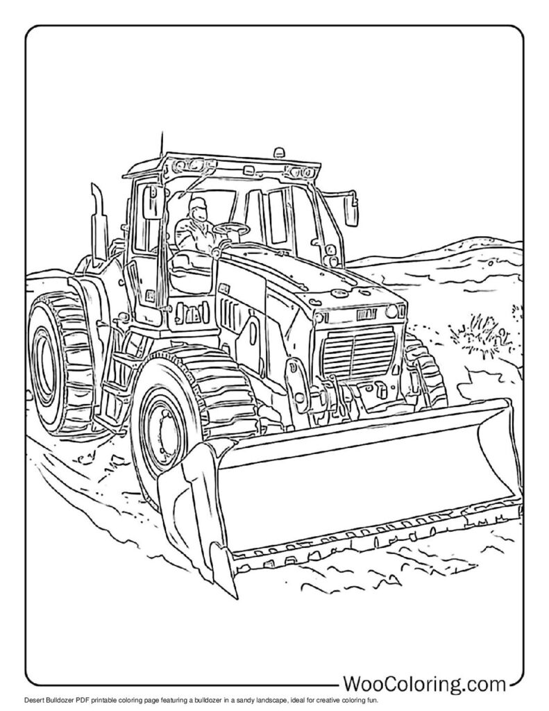 100+ Bulldozer coloring pages (Free PDF To Print) | Woo Coloring