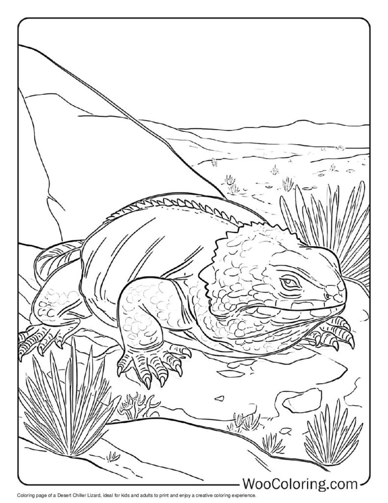 100+ Lizard coloring pages (Free PDF To Print) | Woo Coloring