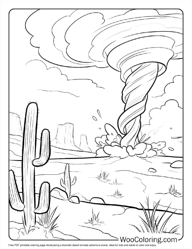 100+ Tornado coloring pages (Free PDF To Print) | Woo Coloring