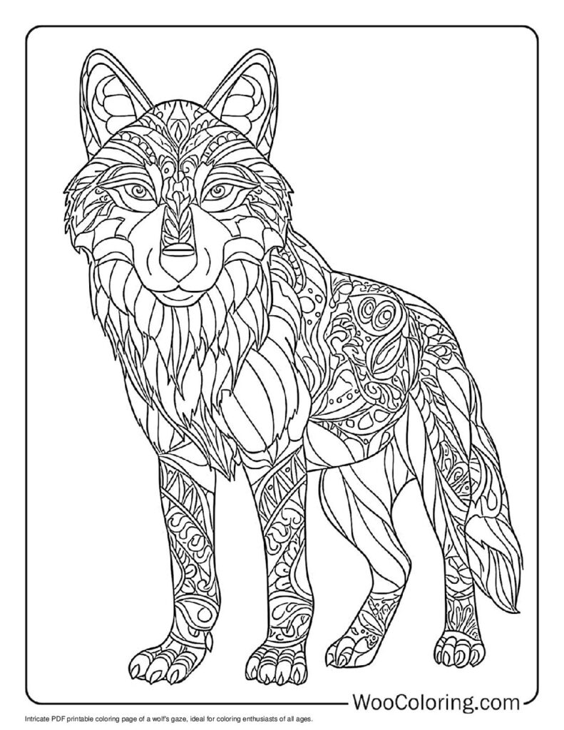 100+ Wolf coloring pages (Free PDF To Print) | Woo Coloring