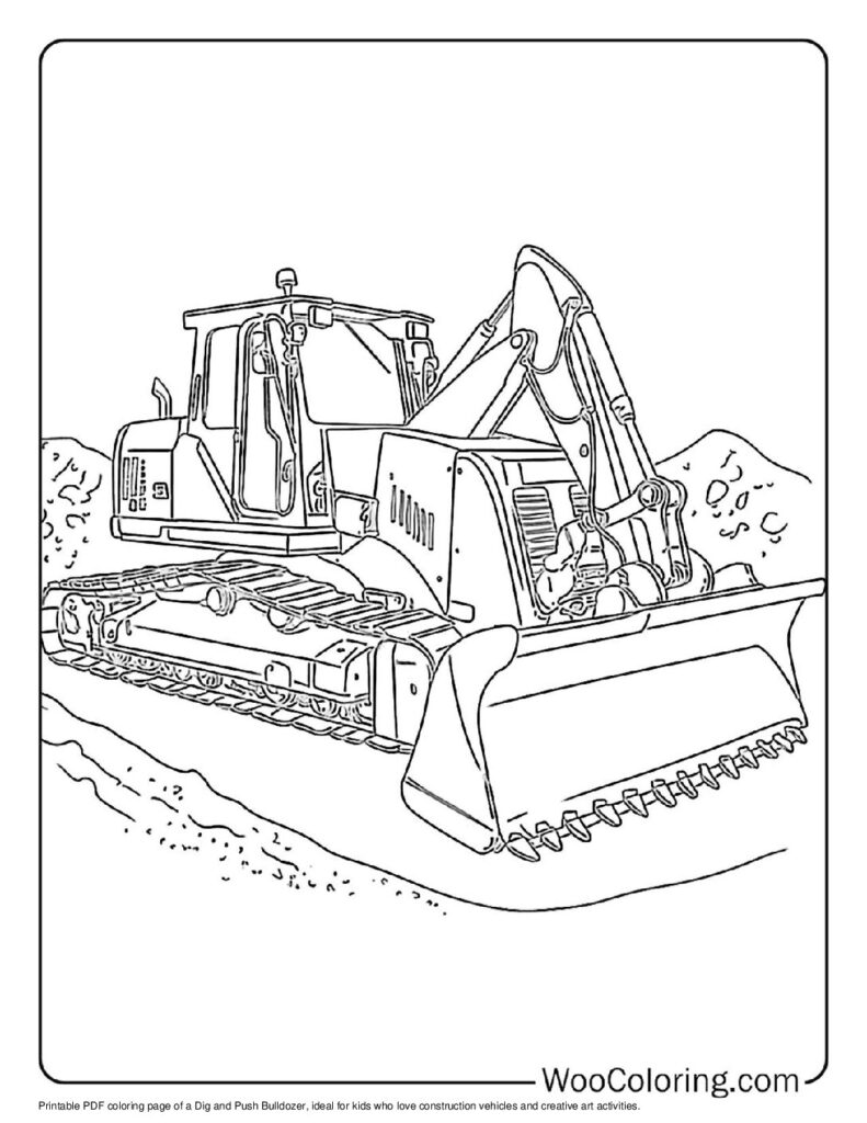 100+ Bulldozer coloring pages (Free PDF To Print) | Woo Coloring