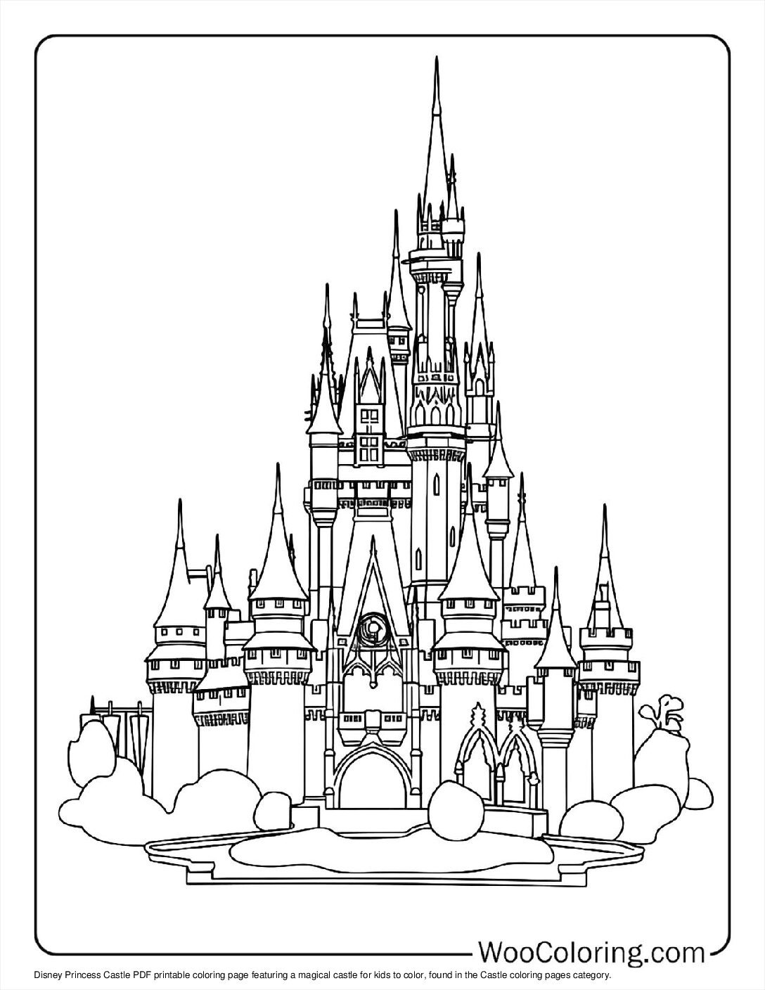 100+ Castle coloring pages (Free PDF To Print) | Woo Coloring