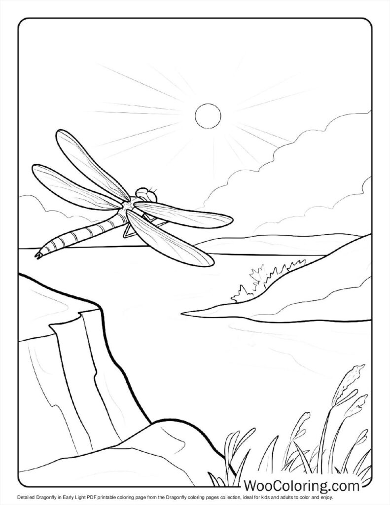 100+ Dragonfly coloring pages (Free PDF To Print) | Woo Coloring